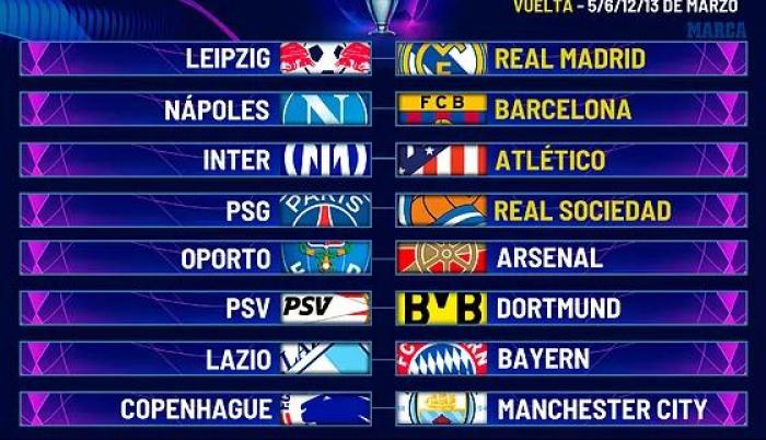 Champions League Así Quedaron Los Cruces De Los Octavos De Final