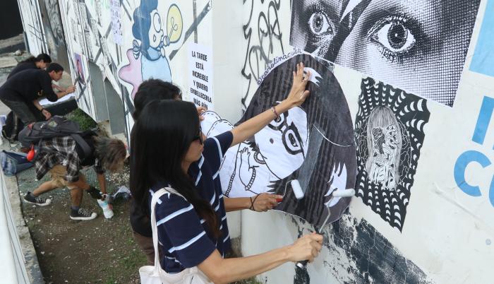 El ‘paste up' echa raíces en la Perla del Pacífico