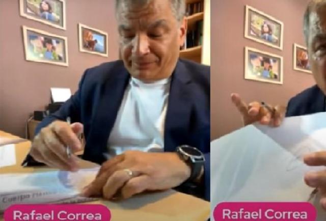 Rafael Correa y la tinta transferible: carne de meme en calzoncillos