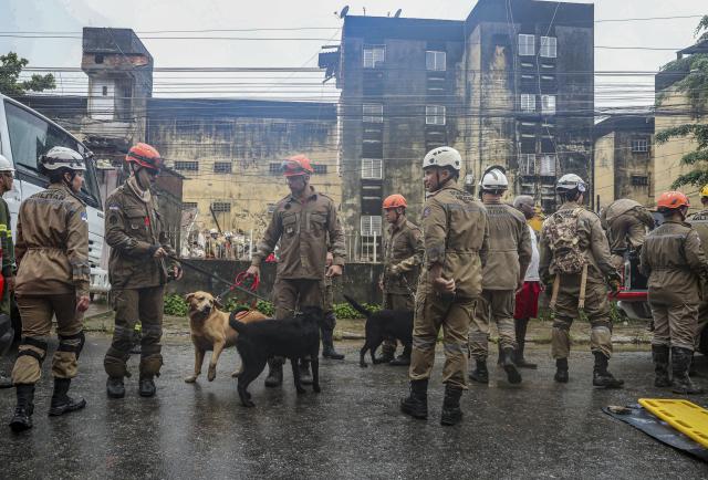 Aumentan los fallecidos por derrumbe de edificio en Brasil