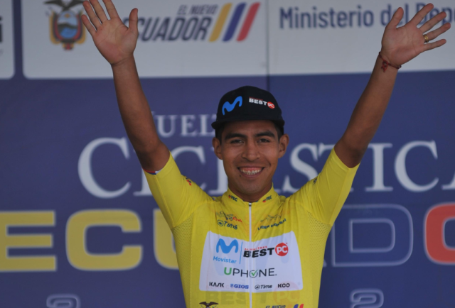 Huera gana la etapa reina y es líder de la Vuelta Ciclística al Ecuador