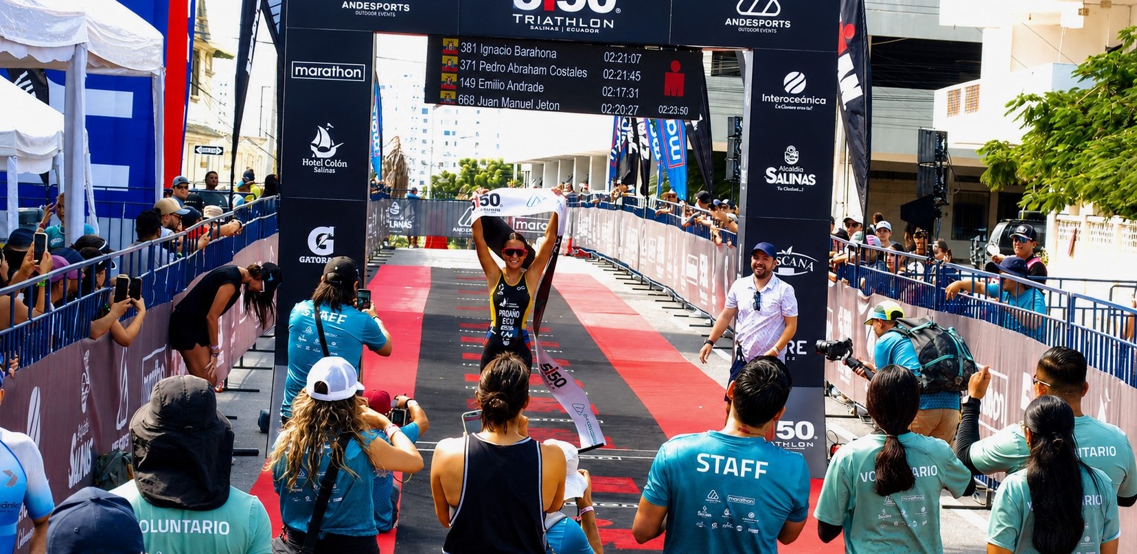 Ironman 5150 Salinas 2026: Alejandra Proaño e Ismael Vega hacen ...